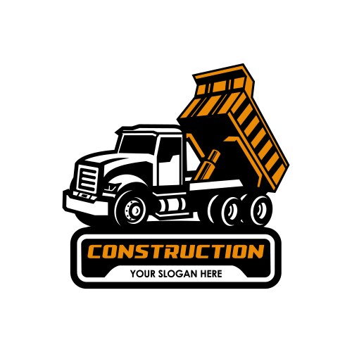 Dump truck logo Royalty Free Vector Image - VectorStock