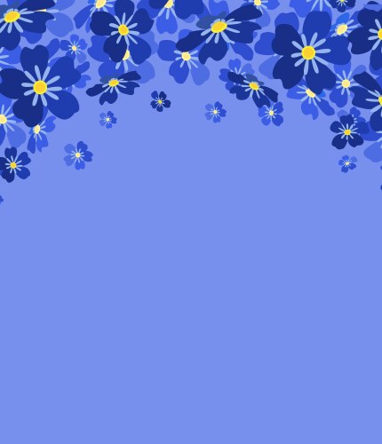 Blue forget me not flowers Royalty Free Vector Image
