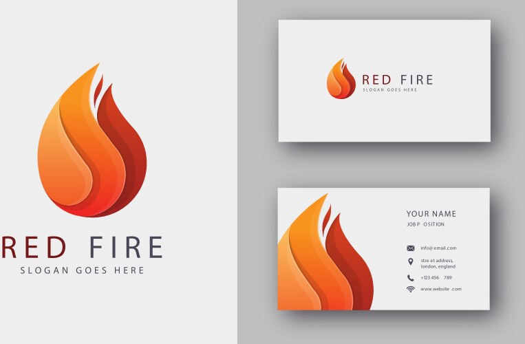 Company business card template Royalty Free Vector Image