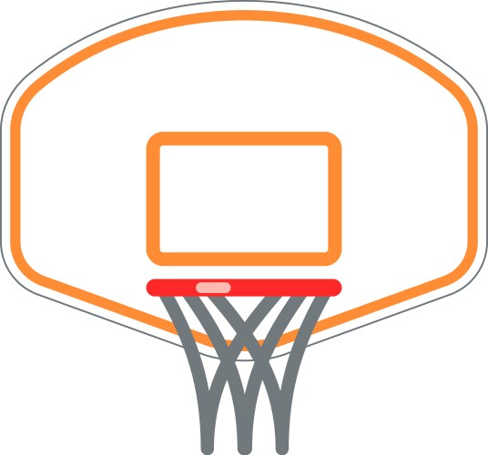 Basketball ring with net Royalty Free Vector Image