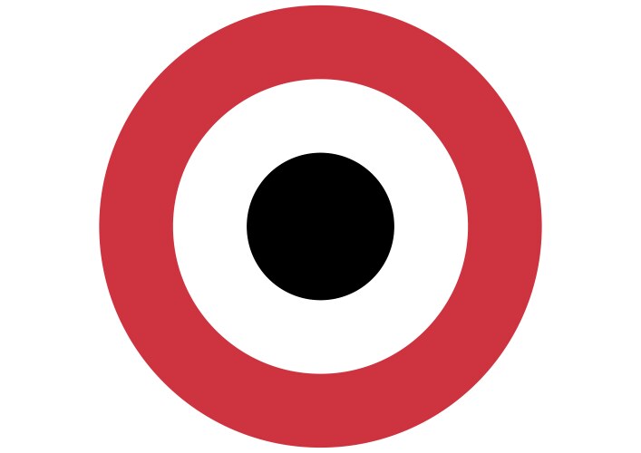Mod target raf roundel royal air force badge sign Vector Image