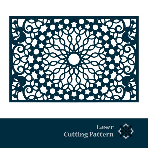 Tree laser cut pattern Royalty Free Vector Image