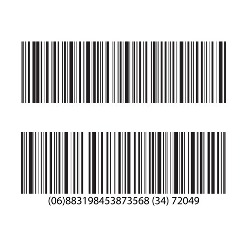 Shipping barcode label sticker template Royalty Free Vector