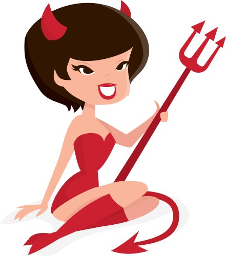 Devil girl Royalty Free Vector Image - VectorStock