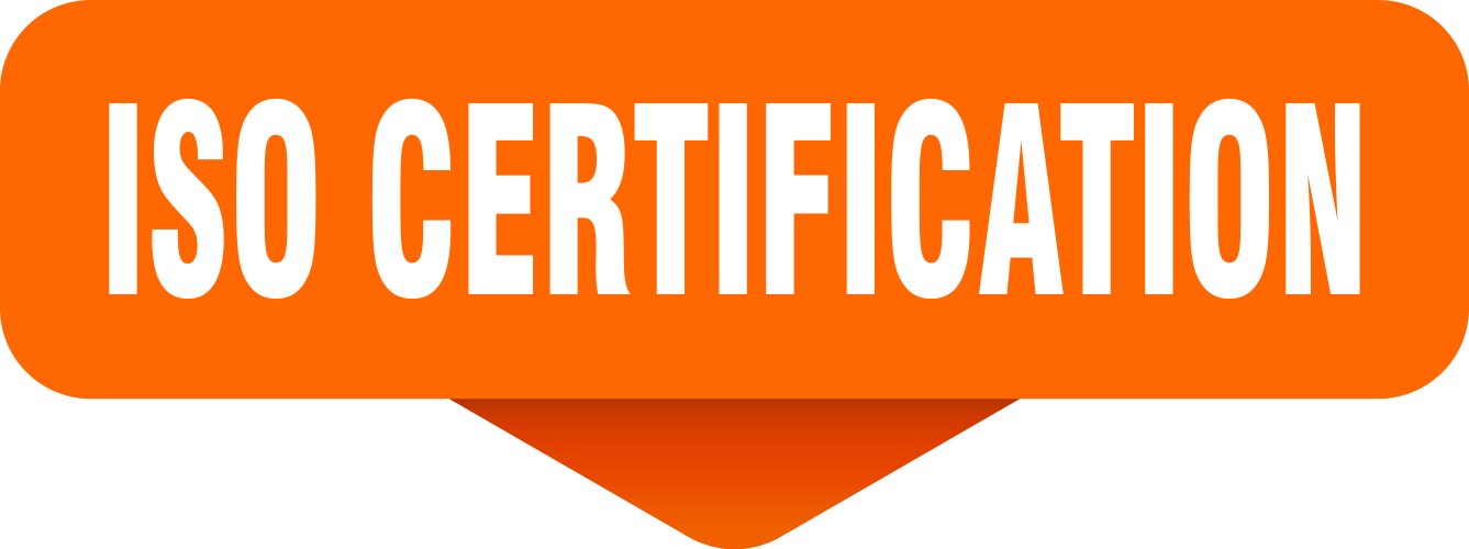 Iso certification sticker sign Royalty Free Vector Image