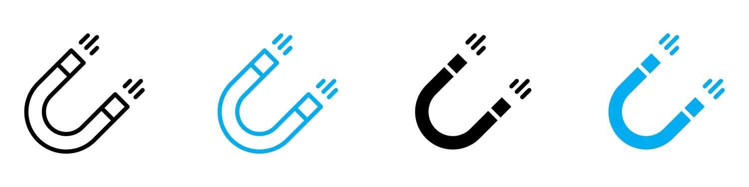 Magnetic field icon perfect for science Royalty Free Vector