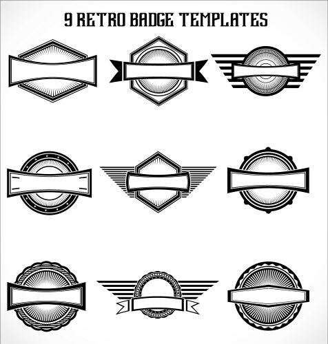 Isolated transport retro logos set Royalty Free Vector Image