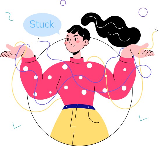 Stuck Royalty Free Vector Image - VectorStock