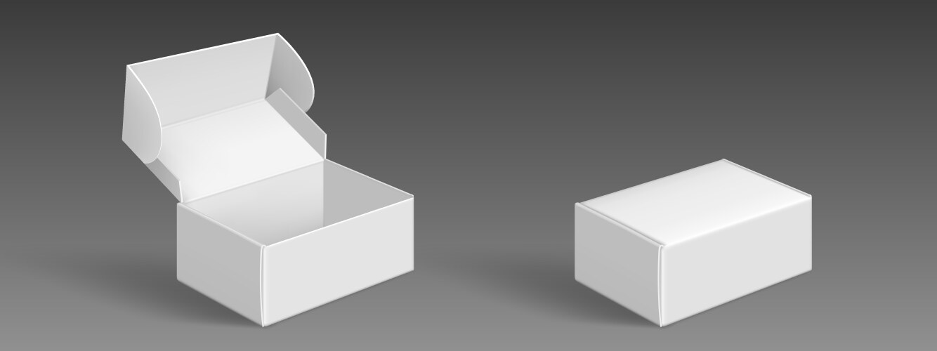 Black cardboard box mockup premium packaging Vector Image