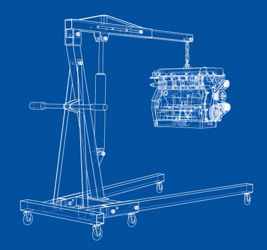 Trolley chain hoist Royalty Free Vector Image - VectorStock