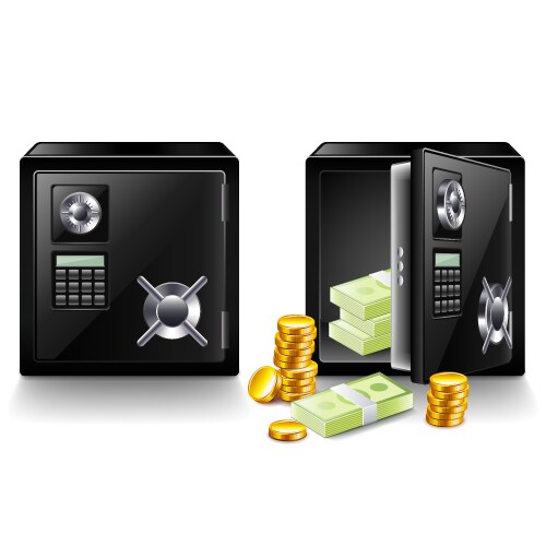 Safe and money Royalty Free Vector Image - VectorStock