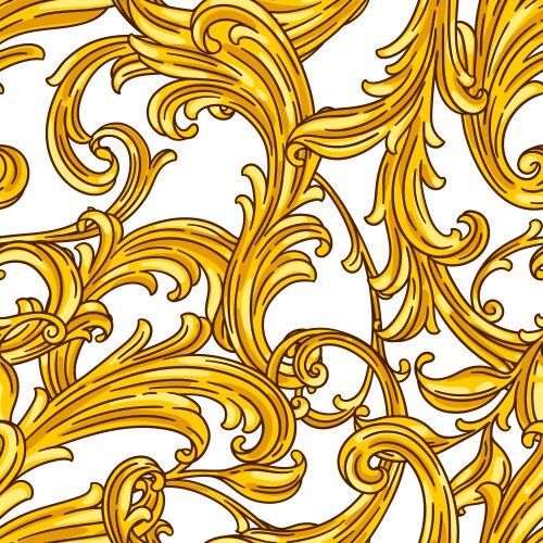 Floral pattern in baroque style decorative Vector Image