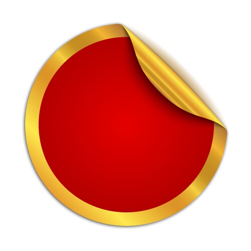 Red round sticker isolated Royalty Free Vector Image