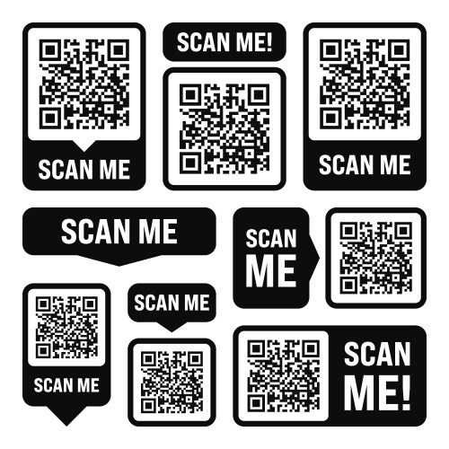 Scan me qr code stickers for phone barcode scanner