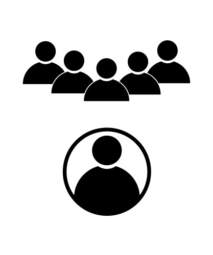 User icon with laptop computer male person Vector Image