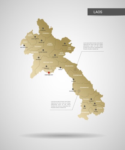 Laos map Royalty Free Vector Image - VectorStock