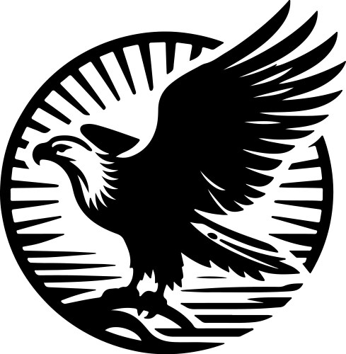 African fish eagle black and white design Vector Image