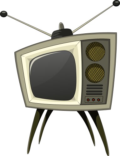 Old tv set template Royalty Free Vector Image - VectorStock