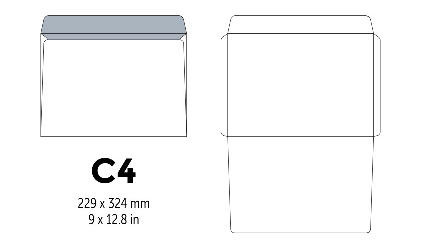 Envelope dl template for a4 a5 paper with cut Vector Image