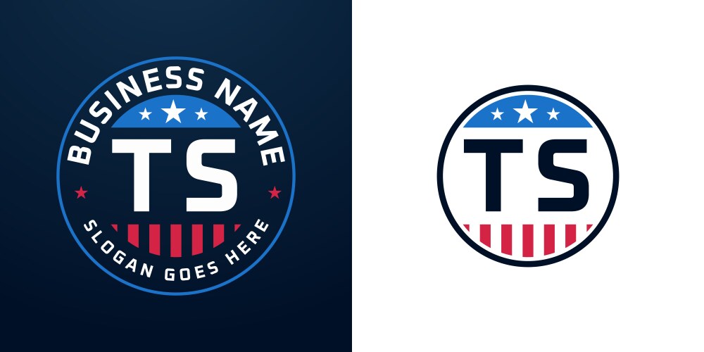 Modern ts monogram logo design initial letter ts Vector Image