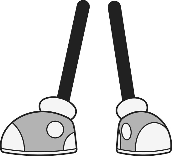 Standing legs cartoon comic doodle Royalty Free Vector Image