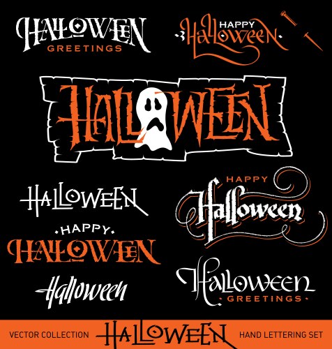 Halloween font Royalty Free Vector Image - VectorStock