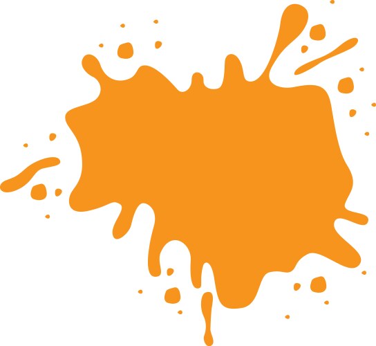 Orange Paint Splash Icon – Royalty-Free Vector | VectorStock