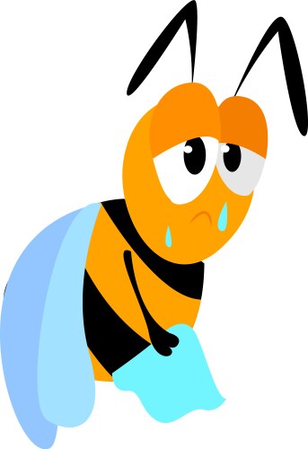 Bee holding a camera on white background Vector Image