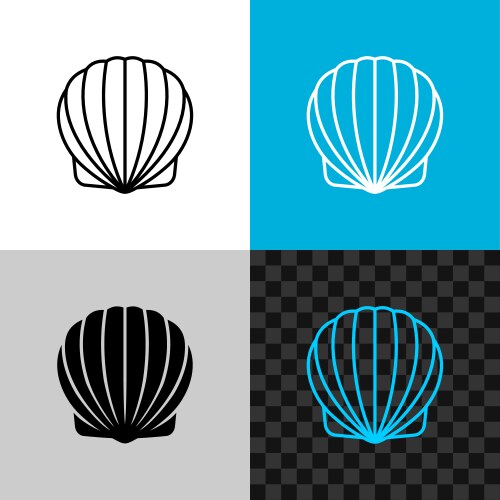 Graphic circle seashell Royalty Free Vector Image