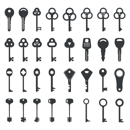 Door keys Royalty Free Vector Image - VectorStock