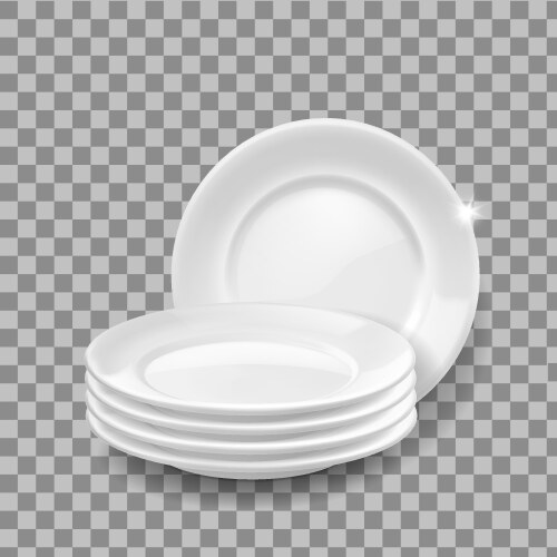 Stack of plates Royalty Free Vector Image - VectorStock