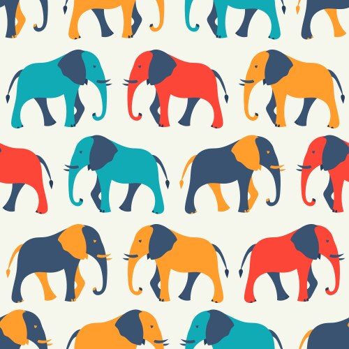 Animal seamless pattern of elephant Royalty Free Vector