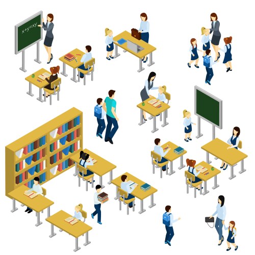 Classroom Isometric Vector Images (over 3,700)