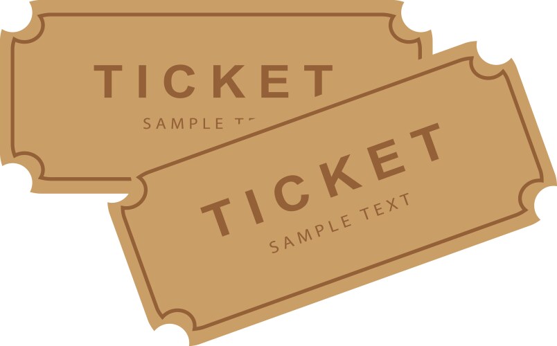 Two tickets Royalty Free Vector Image - VectorStock