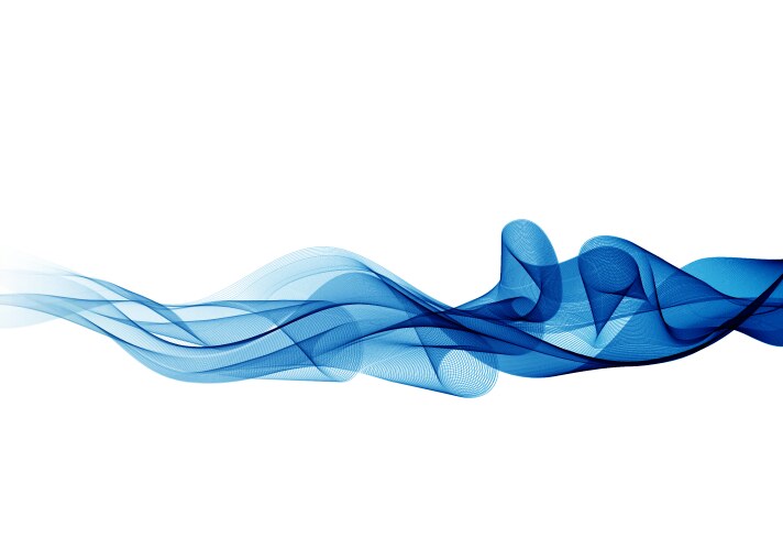 Abstract blue wavy transparent wave Royalty Free Vector