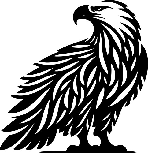 African fish eagle black and white design Vector Image