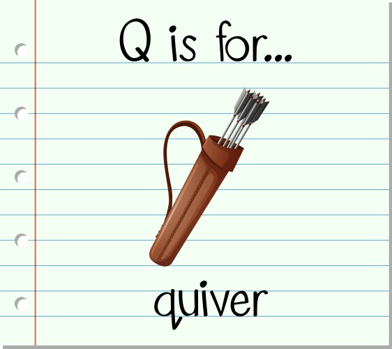 Flashcard letter q is for quick Royalty Free Vector Image