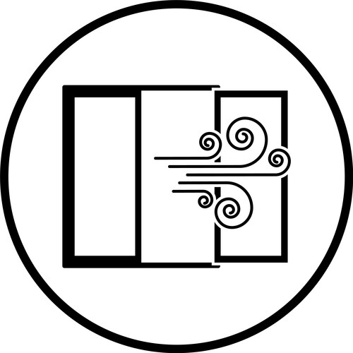 Room ventilation icon Royalty Free Vector Image