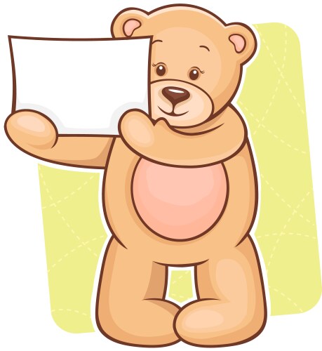 Cute teddy bear 1 Royalty Free Vector Image - VectorStock