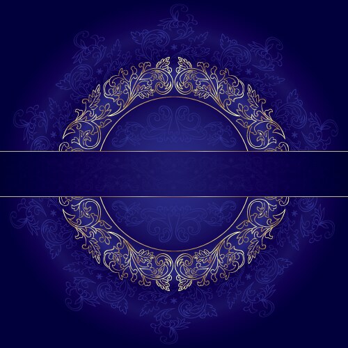 Decorative gold frame Royalty Free Vector Image