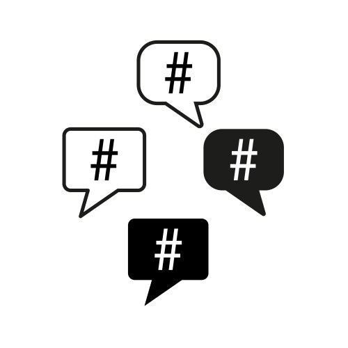 Black Hashtag Vector Images (over 5,100)