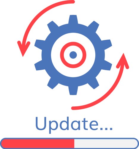 Update process icon upgrade progress Royalty Free Vector