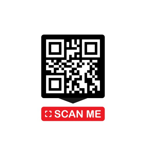 Scan me qr code for smartphone Royalty Free Vector Image