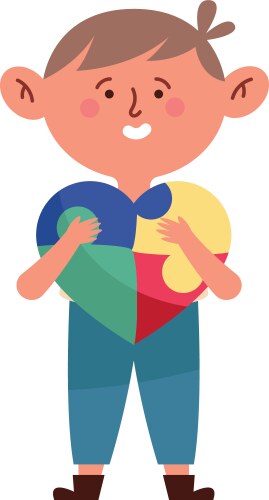 Autism boy cartoon Royalty Free Vector Image - VectorStock