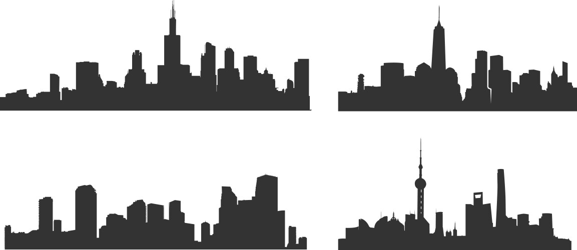 Washington city skyline horizontal banner Vector Image