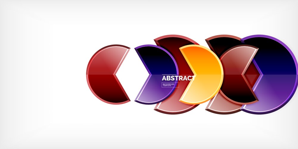 Glass reflective geometric round shapes background