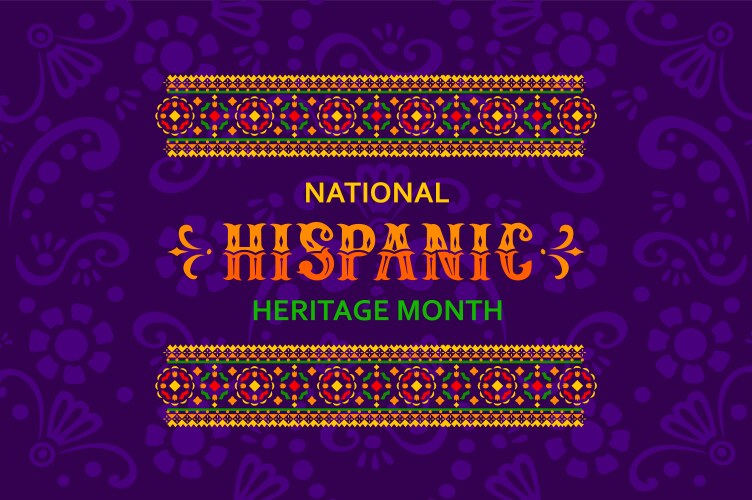National hispanic heritage banner with pattern Vector Image