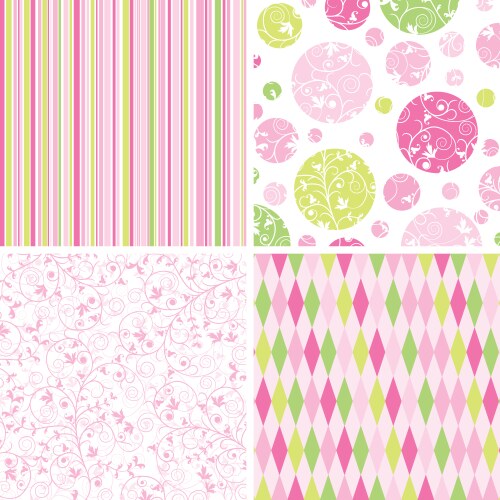 Scrapbook patterns for design Royalty Free Vector Image