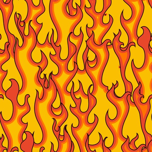 Red flames seamless repeating pattern Royalty Free Vector