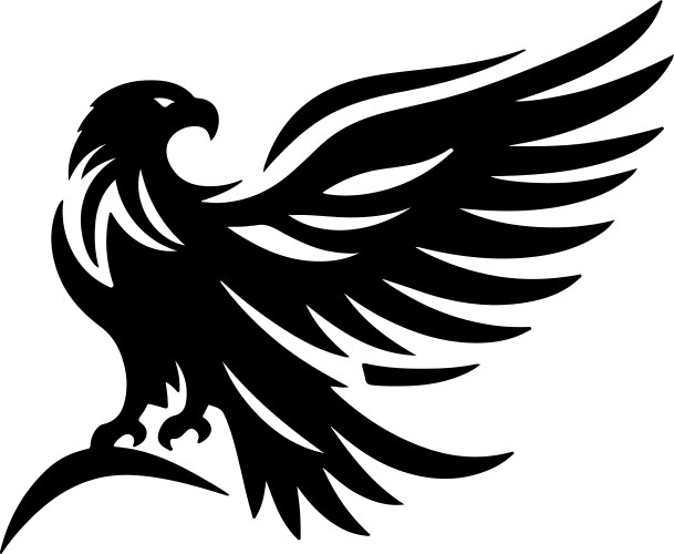 African fish eagle black and white design Vector Image